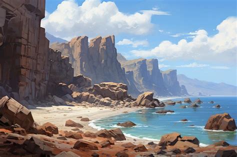 Premium Photo Landscape Of A Beautiful Beach