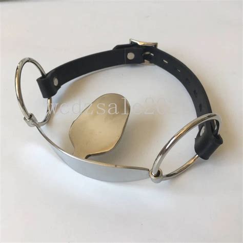Stainless Steel Open Mouth Gag Tongue Flail Slave Bdsm Bondage