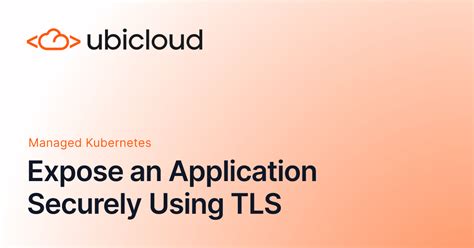 Expose An Application Securely Using Tls Ubicloud Documentation