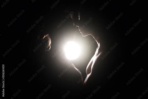 Sexy Couple In Love Sexy Photo Sensual Sexy Photo Idea Dark Background Love Stock Photo