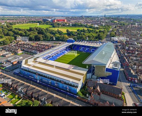 Everton Football Club Goodison Park Stadium Aerial Image With