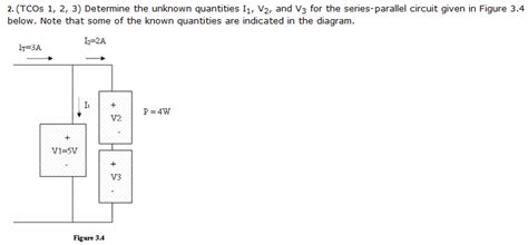 solved determine the unknown quantities i1 v2 and v3 for