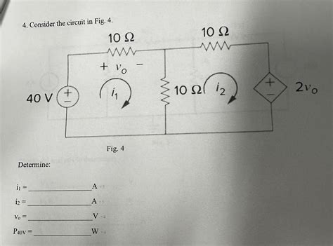 Solved Consider The Circuit In Fig Fig Chegg