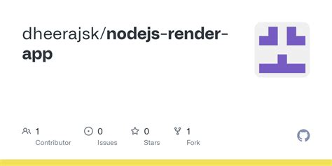 Github Dheerajsknodejs Render App