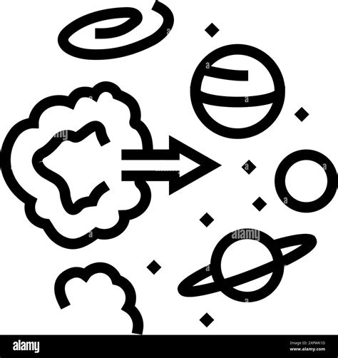 Origin Of The Universe Unsolved Mystery Line Icon Vector Illustration