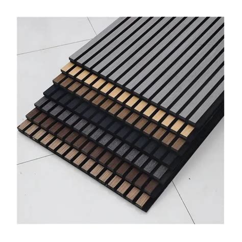 Wall Cladding Slatted Timber Acoustic Soundproof Slat Wall Panel Slatted Wooden Acoustic