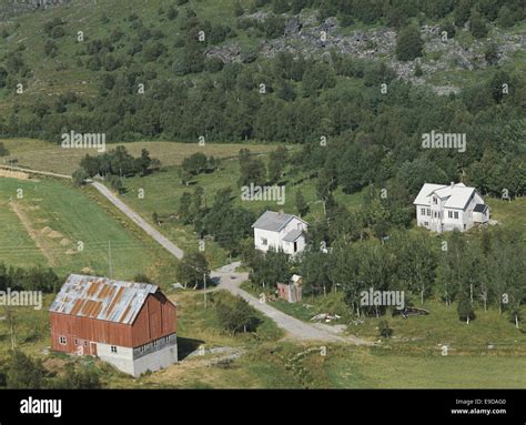 An Aerial Photograph Of Solfjell In Dønna Kommune Showcasing The Landscape From An Elevated
