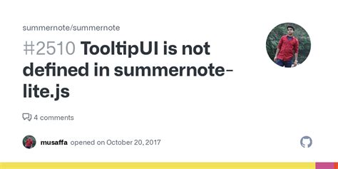 TooltipUI Is Not Defined In Summernote Lite Js Issue 2510 Summernote Summernote GitHub