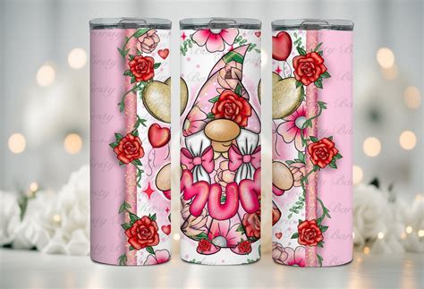 Mum Gonk Gnome Tumbler Wrap Sublimation Design Clip Art Illustration