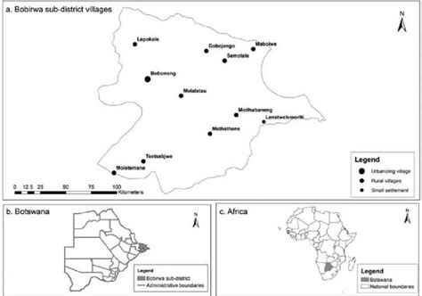 Location Map Of The Villages In Bobirwa Sub District Download Scientific Diagram