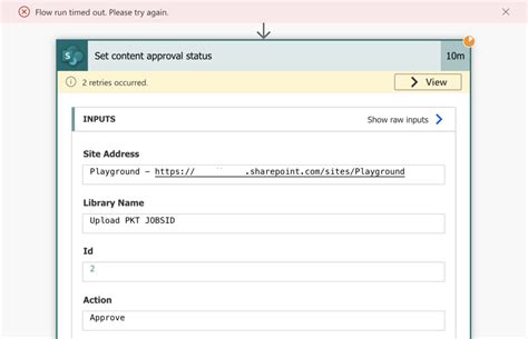 how to set content approval status with power automate