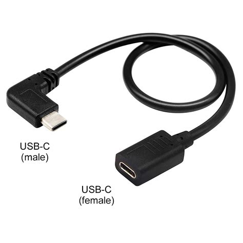 Cm Short USB Type C Right Angle Male To Female Cable