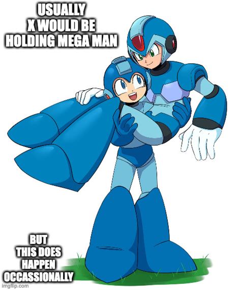 Mega Man Holding X Imgflip