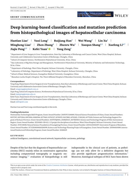 Pdf Deep Learning‐based Classification And Mutation Prediction From