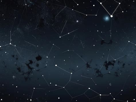 Созвездия на ночном небе Премиум Ai сгенерированное изображение