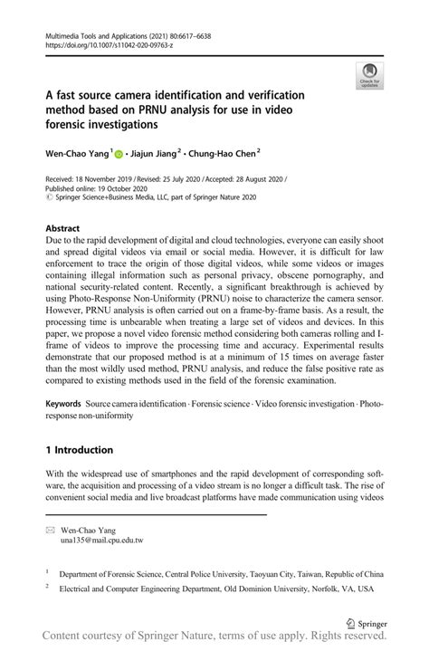 A Fast Source Camera Identification And Verification Method Based On