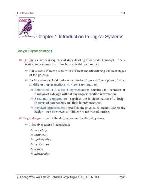 chapter 1 introduction to digital systems design representations pdf
