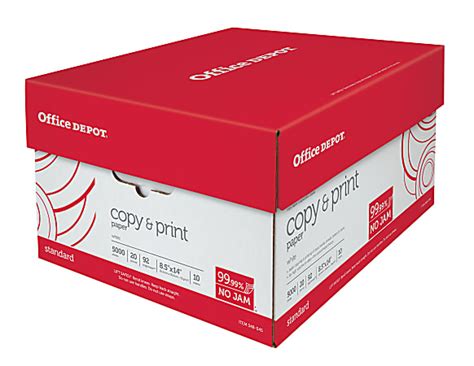 Office Depot Multi Use Printer Copy Paper 10 Reams White Legal 85 X 14