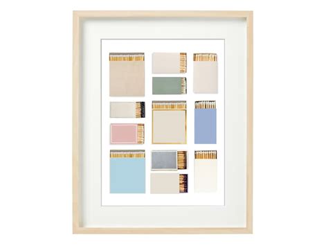 Colorful Blank Matchbook Print Template Vintage Matchbook Art Poster