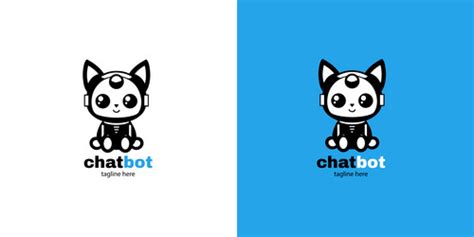 Robot Cat Chatbot Head Icon Sign Design Royalty Free Vector