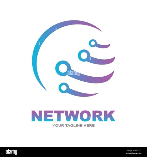 Abstract Network Connection Vector Global Network Technology Stock