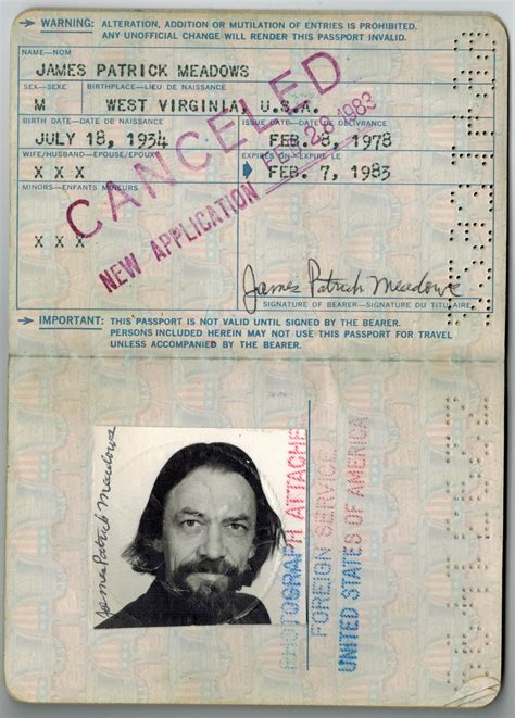 1978 Passport Patrick And Stephanie