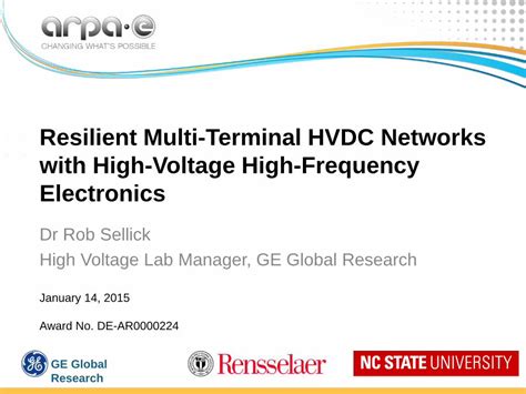 Pdf Resilient Multi Terminal Hvdc Networks With High Voltage