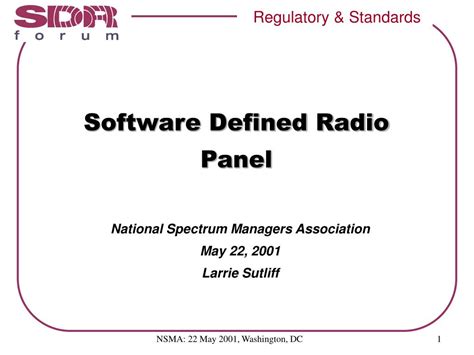 PPT Software Defined Radio Panel PowerPoint Presentation Free Download ID