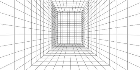 파란색 배경에 흰색의 3d 와이어 프레임 룸 추상적 인 원근감 그리드 벡터 일러스트레이션 0명에 대한 스톡 벡터 아트 및 기타