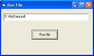 Run File From Visual Basic