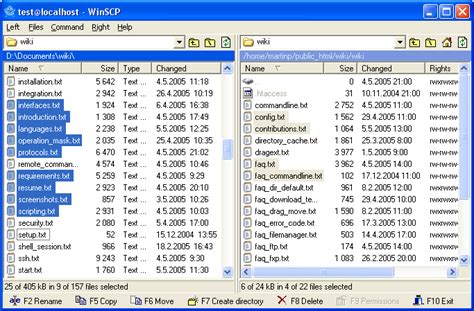 historical screenshots winscp