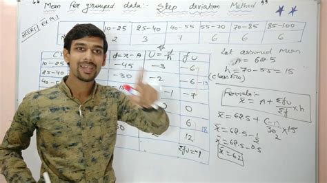 Step Deviation Method Statistics Class 10 Youtube