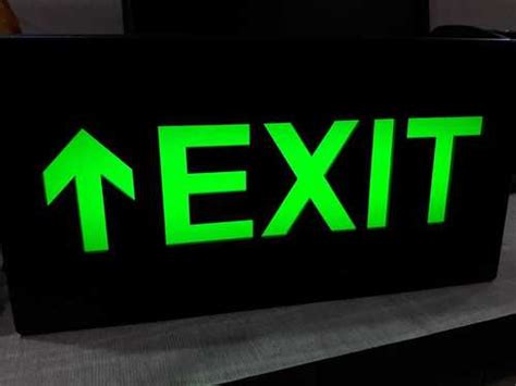 Led Exit Signage Light Body Material Aluminium Extrusion Body With Acrylic Frame At Best Price
