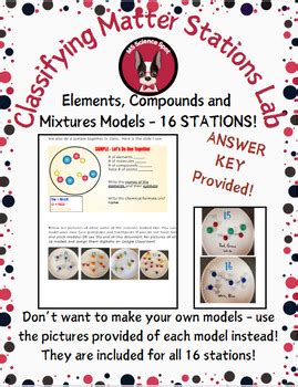 Classifying Matter Stations Lab Elements Compounds And Mixtures MS PS