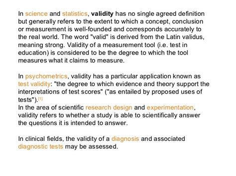 Validity In Psychological Testing