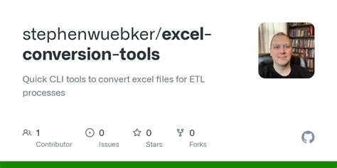 GitHub Stephenwuebker Excel Conversion Tools Quick CLI Tools To Convert Excel Files For ETL