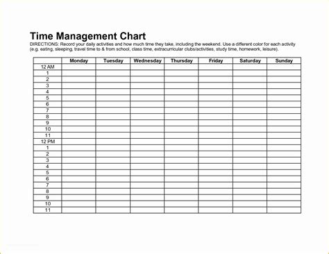 time management excel template free of time management schedule
