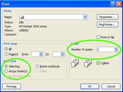 Windows 7 Print Multiple Copies Of Print Selection Excel 2007
