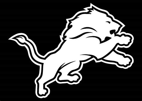 Lions Black And White Logo