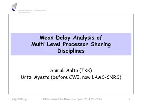 Ppt Mean Delay Analysis Of Multi Level Processor Sharing Disciplines Powerpoint Presentation
