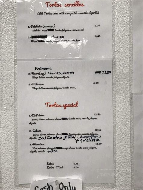 Menu Of The Patron Kitchen In Rio Dell Ca 95562