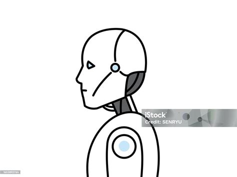 Robot Looking Sideways Stock Illustration Download Image Now Artificial Intelligence Cyborg