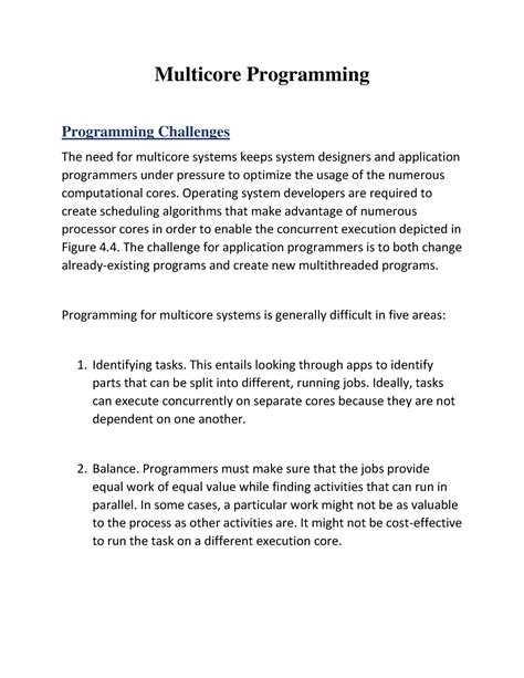 Multicore Programming Types Of Parallelism And Programming