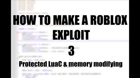 How To Make A ROBLOX Exploit From Scratch Part Protected LuaC Functions YouTube