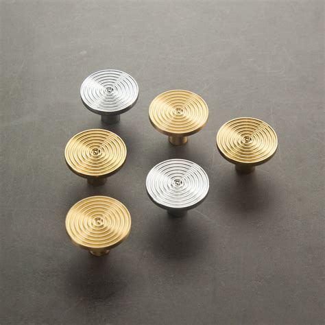 Round Solid Brass Dresser Handle Pull Knob Pulls Handles Kitchen