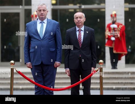 07112018zagreb Croatia Croatian Defence Minister Damir Krsticevic Met With Rrustem