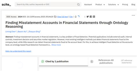 Finding Misstatement Accounts In Financial Statements Through Ontology Reasoning