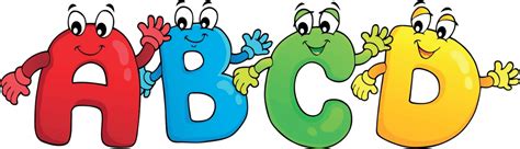 Cartoon Abcd Letters Theme 3 Drawing Decorative Figure Vector Drawing