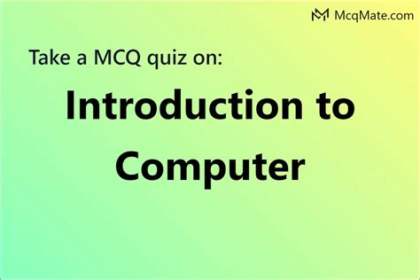 Introduction To Computer Online Practice Test
