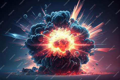 Premium Photo Nuclear Reaction Atomic Particle Explosions